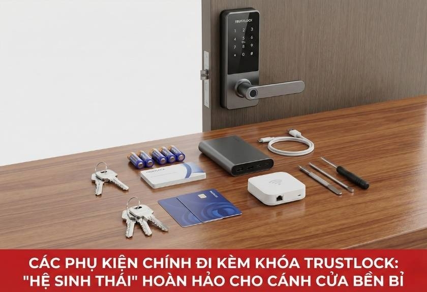 Phụ kiện khóa Trustlock: Top 4 món "Vật Bất Ly Thân" cho cửa bền đẹp